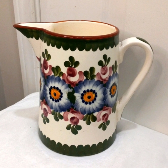 Germany | Dining | Bright Floral Hand Painted In Germany Pitcher 8 ...